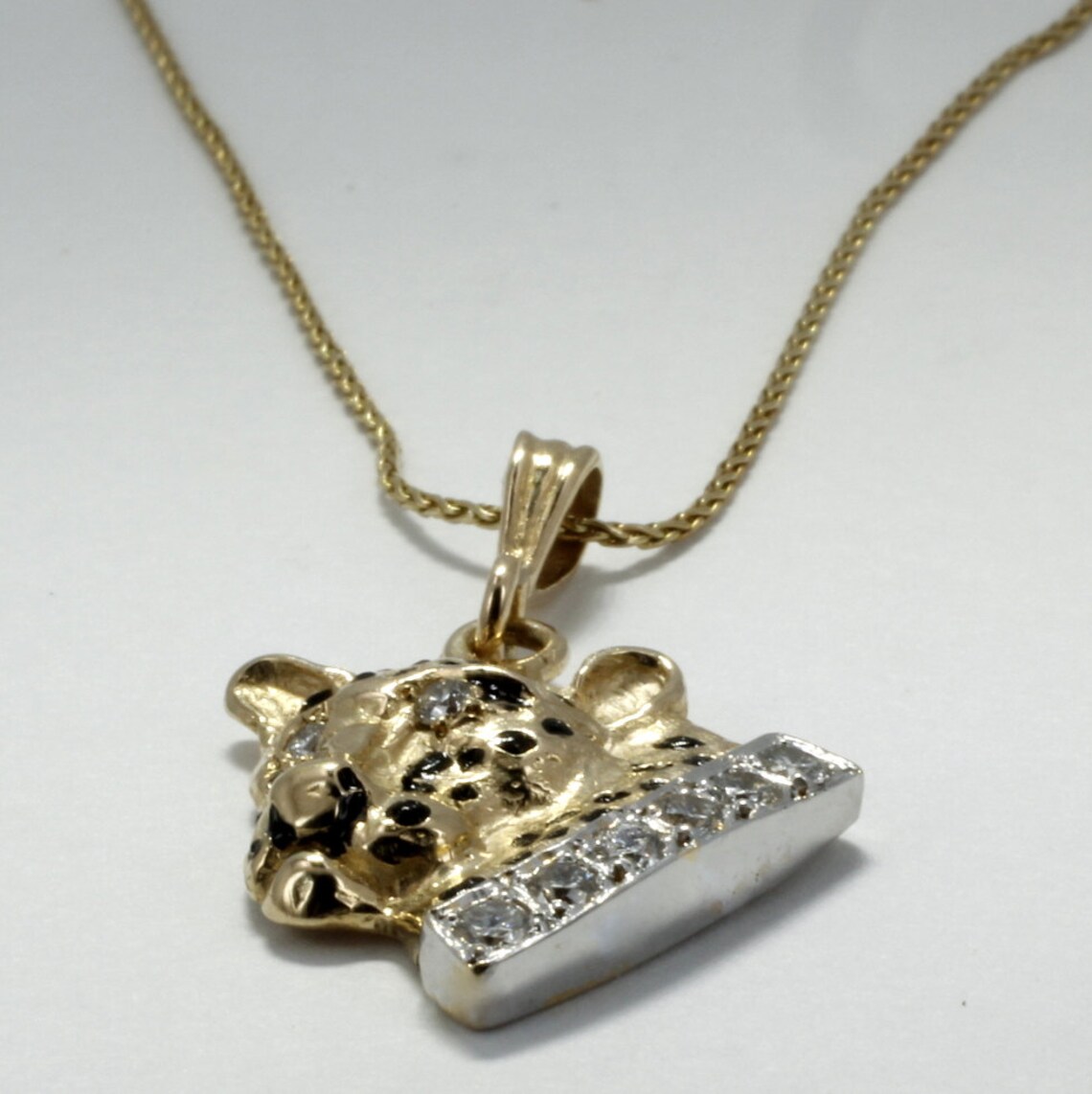 Jaguars Jewelry 14kt Gold Jaguar Necklace for Her Big Cat - Etsy