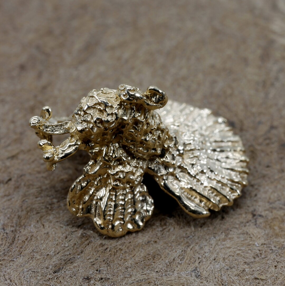 14kt Gold Turkey Tie Tack: 3D Lapel Pin, Farmer Gift - Etsy