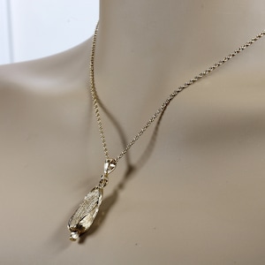 Large 14kt Gold Vermeil Corn Necklace, Unique Corn Farmer Gold Necklace ...
