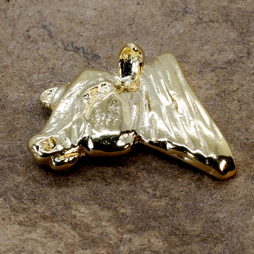 Angus Bull Head Tie Tack: 14kt Gold Vermeil Cattle Rancher Gift All ...