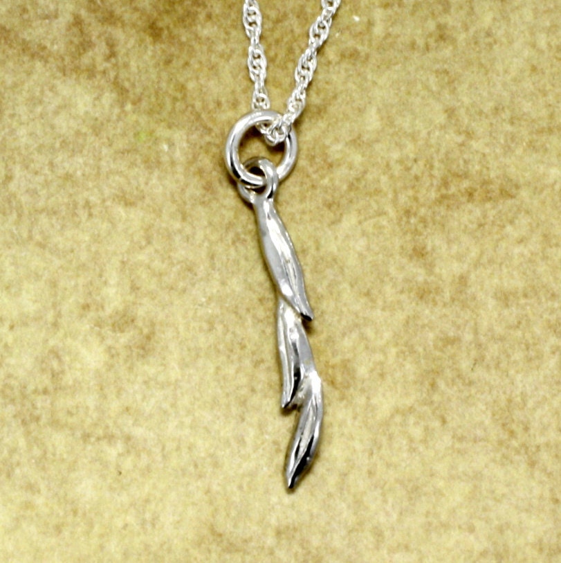 Rice Necklace 925 Sterling Silver 3 grain Rice Necklace with | Etsy