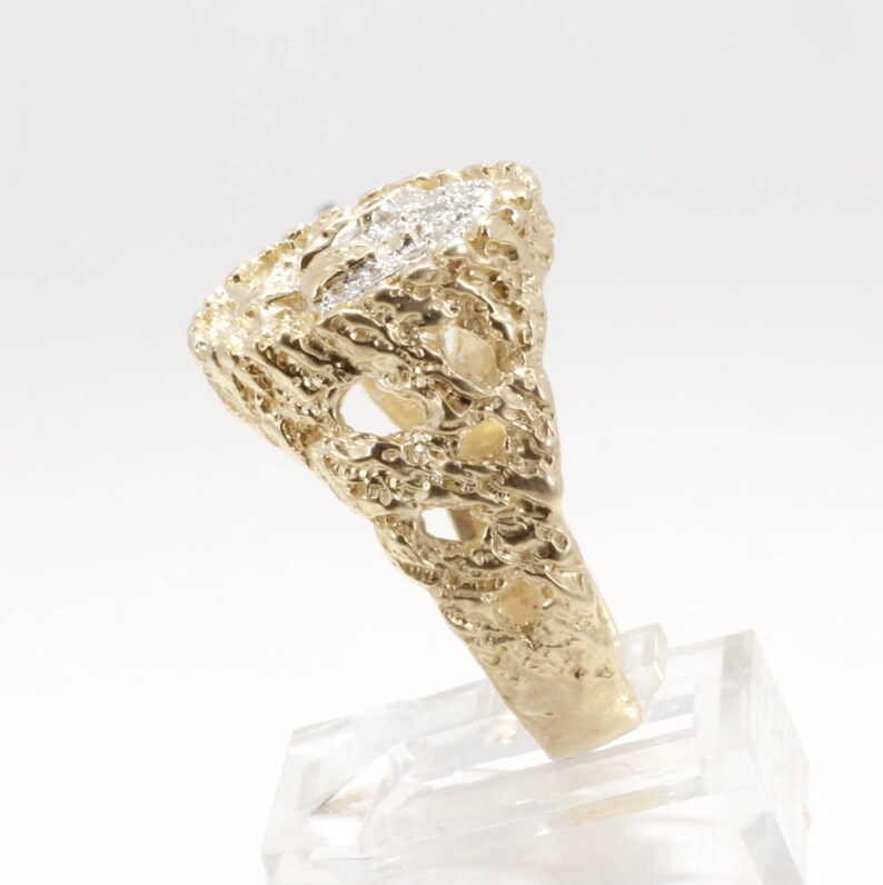 Mans Diamond Cotton Boll Ring Cotton Farming Gift for Him | Etsy