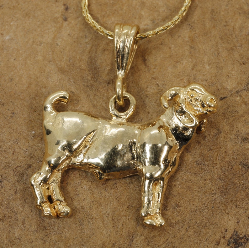 Gold Goat Necklace for Her 14kt Solid Gold Champion Boer Goat - Etsy