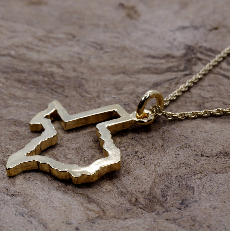 Texas Necklace for Her With Texas Silhoutte Outline Made in | Etsy