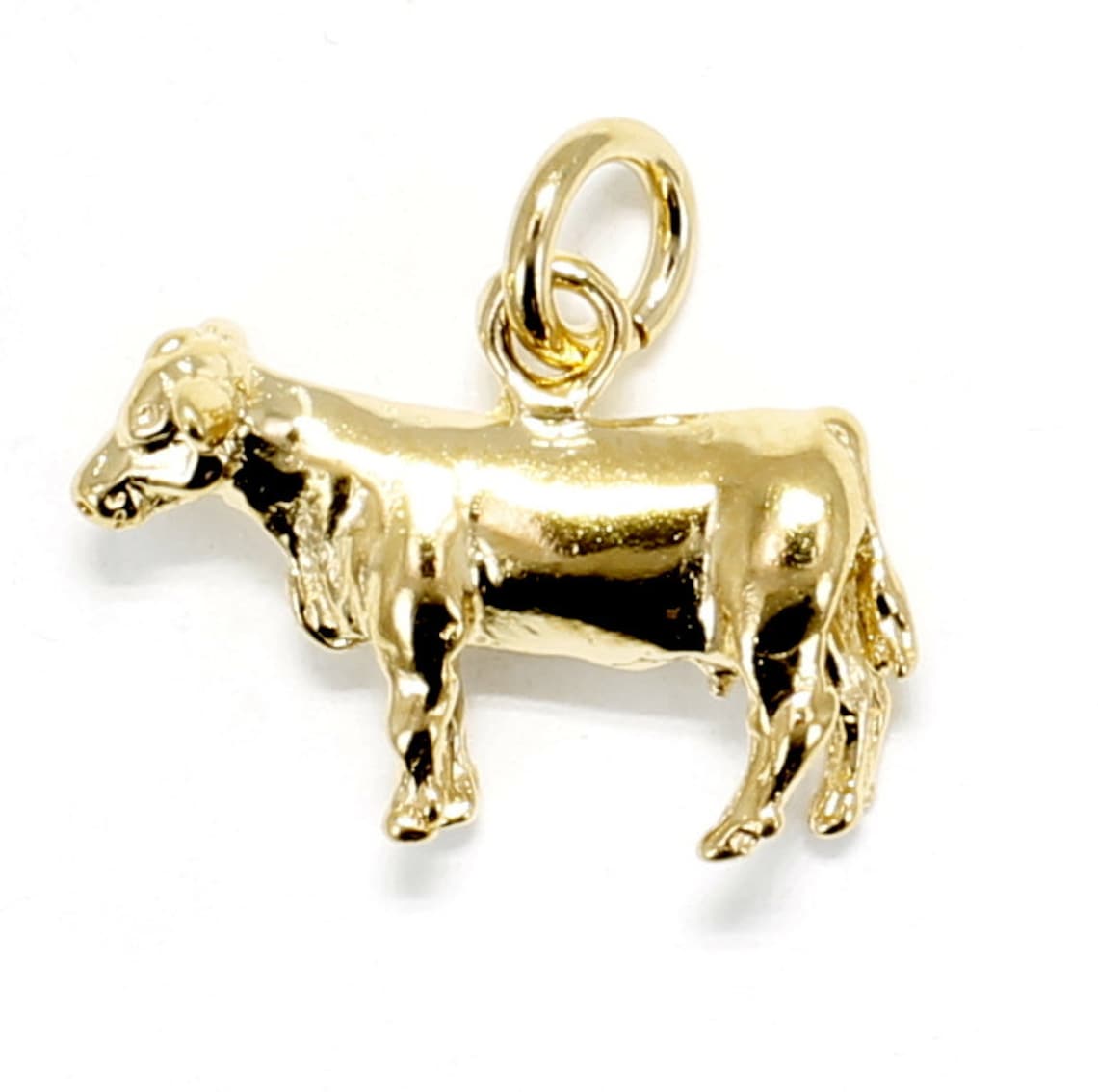 Cow Charm 14kt Gold Vermeil Cow Charmgift for Mom or Wife or - Etsy