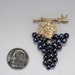 Grape Jewelry Grape Cluster Brooch One Leaf on Vine 14kt - Etsy