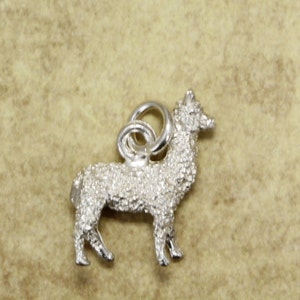 Alpaca Charm, 925 Sterling Silver Huacaya Alpaca Charm, Gift Mom Gift ...