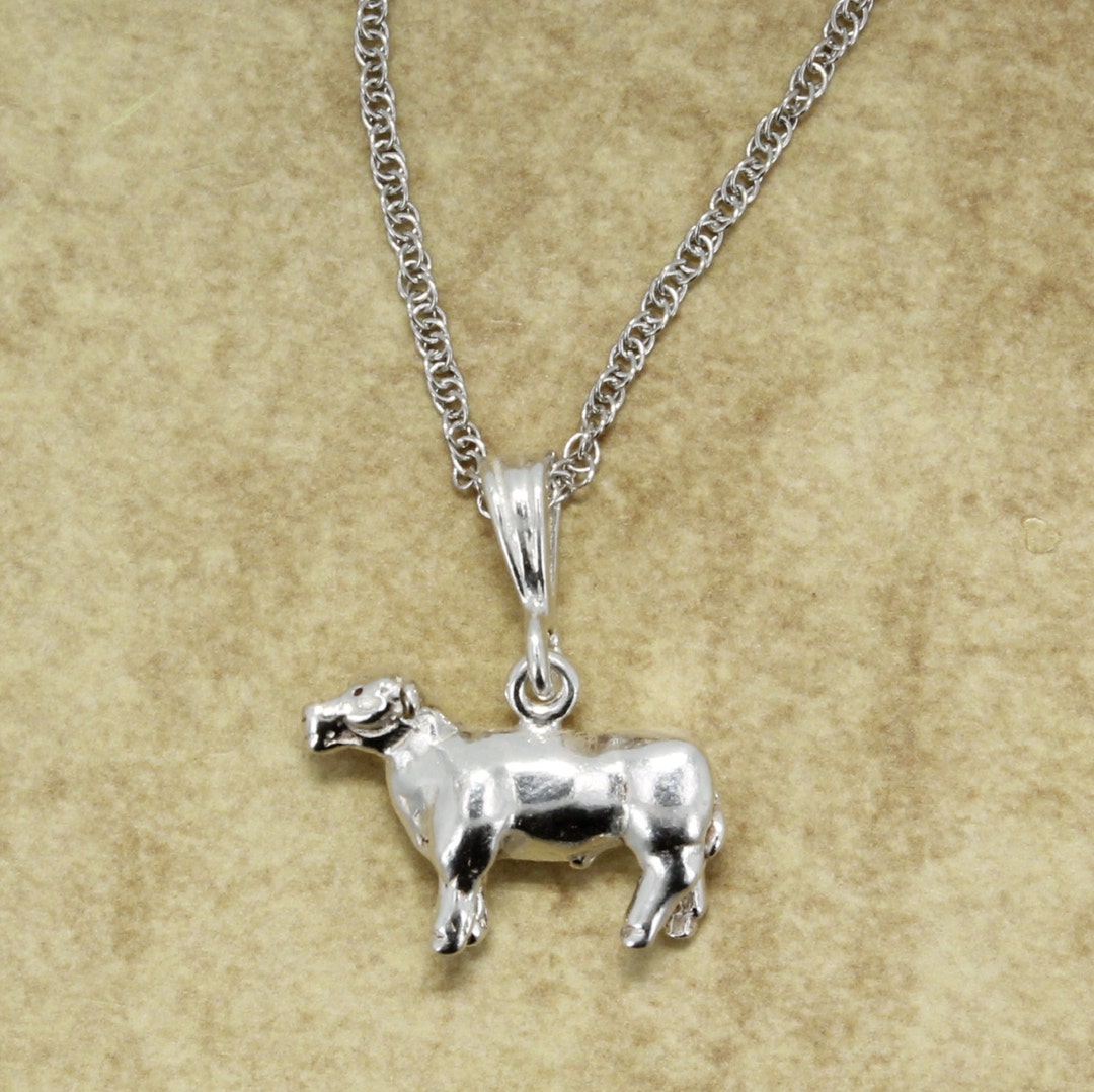 Sterling Silver Show Steer Necklace: 4-H FFA Jewelry - Etsy