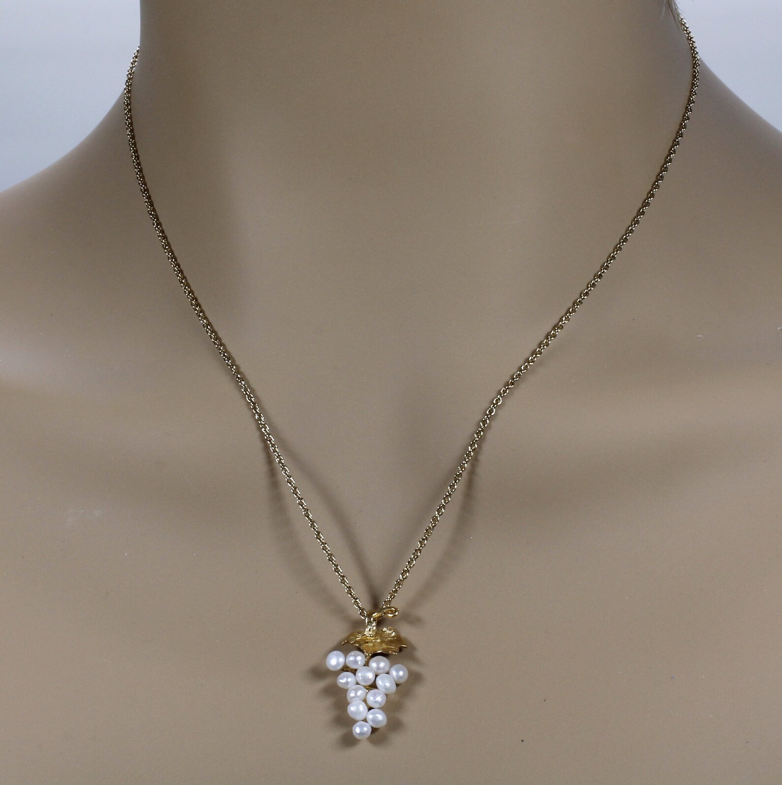 Pearl Grape Cluster Necklace Made in 14kt. Gold Vermeil With - Etsy