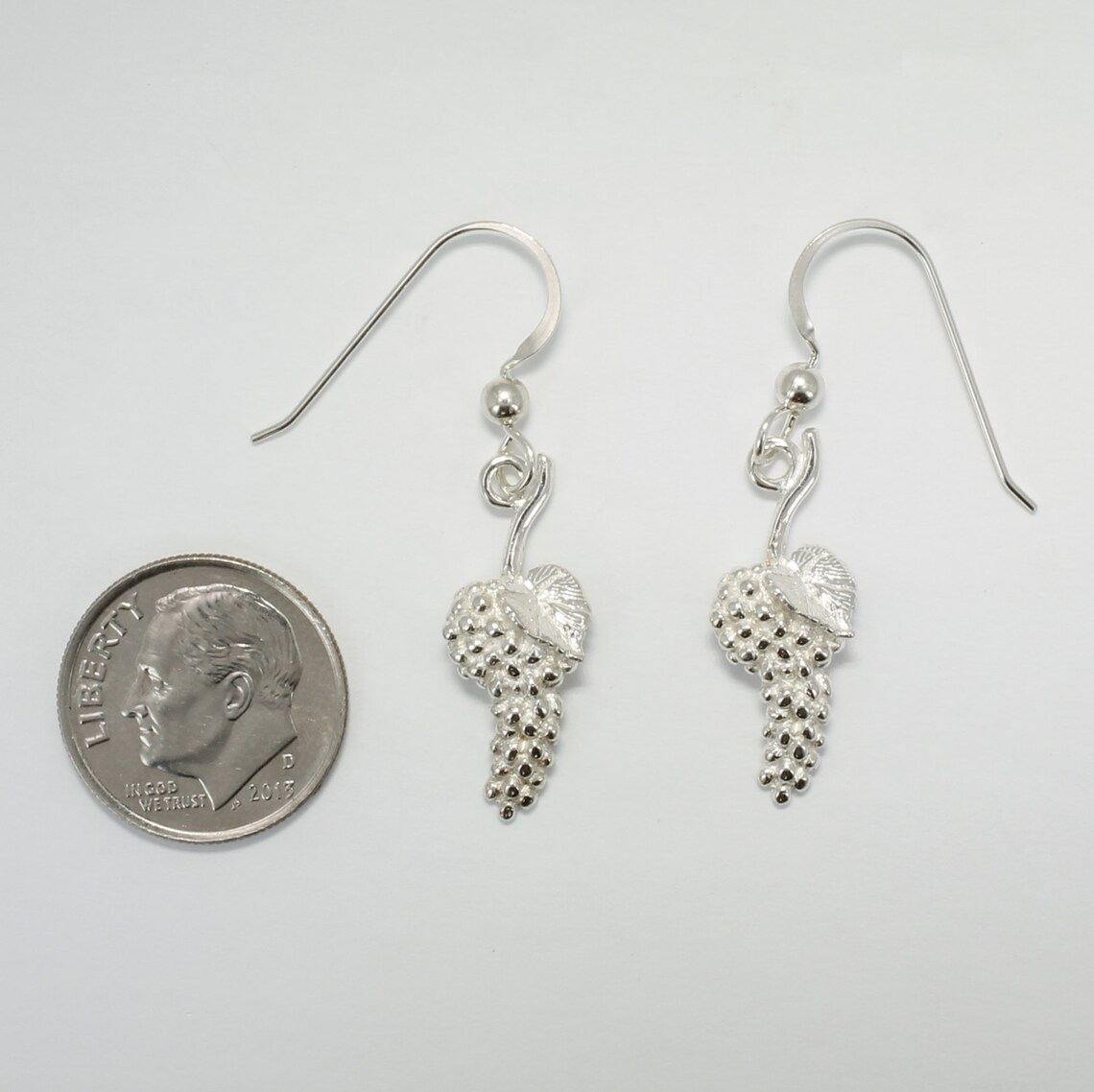 Grape Cluster Earrings 925 Sterling Silver Grape Earrings - Etsy