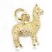 Alpaca Charm for Her,small Three Dimensional 14kt. Gold Vermeil Huacaya ...