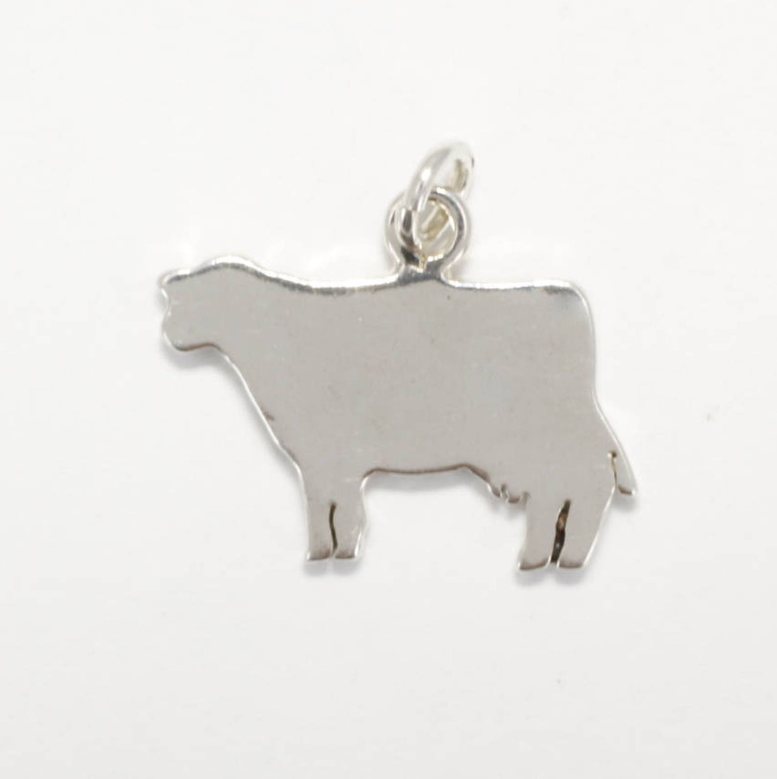 Dairy Milk Cow Charm for Rancher or Dairy 925 Sterling Silver - Etsy