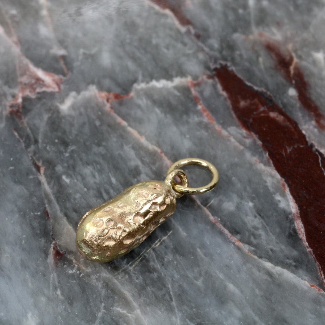 14kt Solid Gold Russet Potato Charm: Whimsical Food Jewelry - Etsy