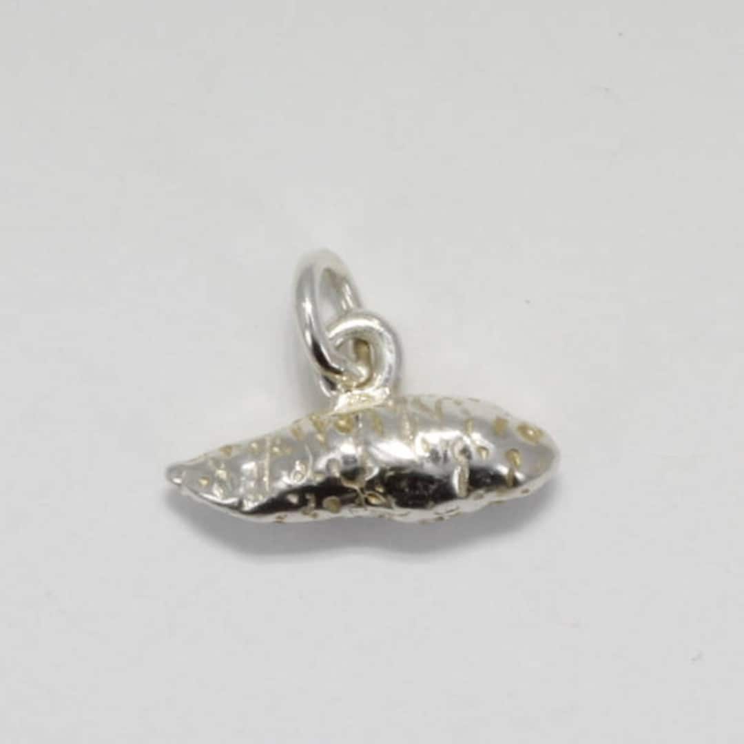 Sterling Silver Sweet Potato Charm: 3D Vegetable Charm Bracelet - Etsy