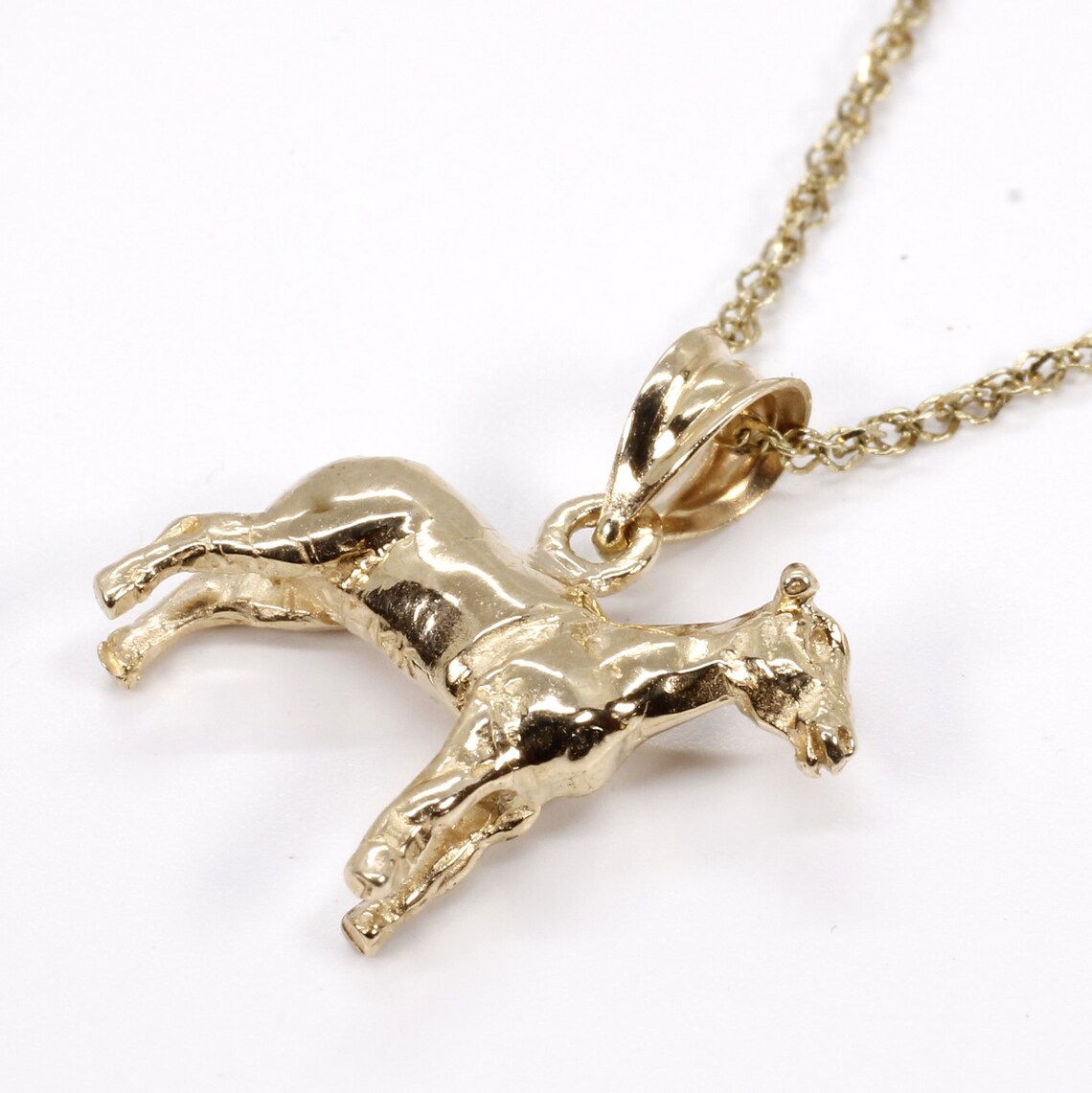 Lamb of God NecklaceGold Lamb Necklace 14kt Yellow Gold | Etsy