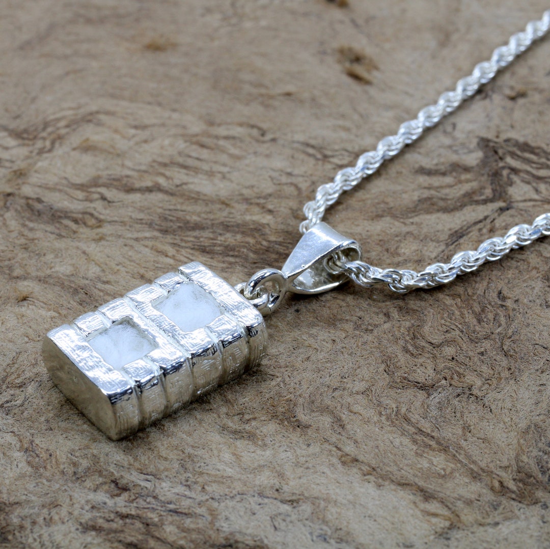 Sterling Silver Cotton Bale Necklace, Cotton Anniversary Gift - Etsy UK