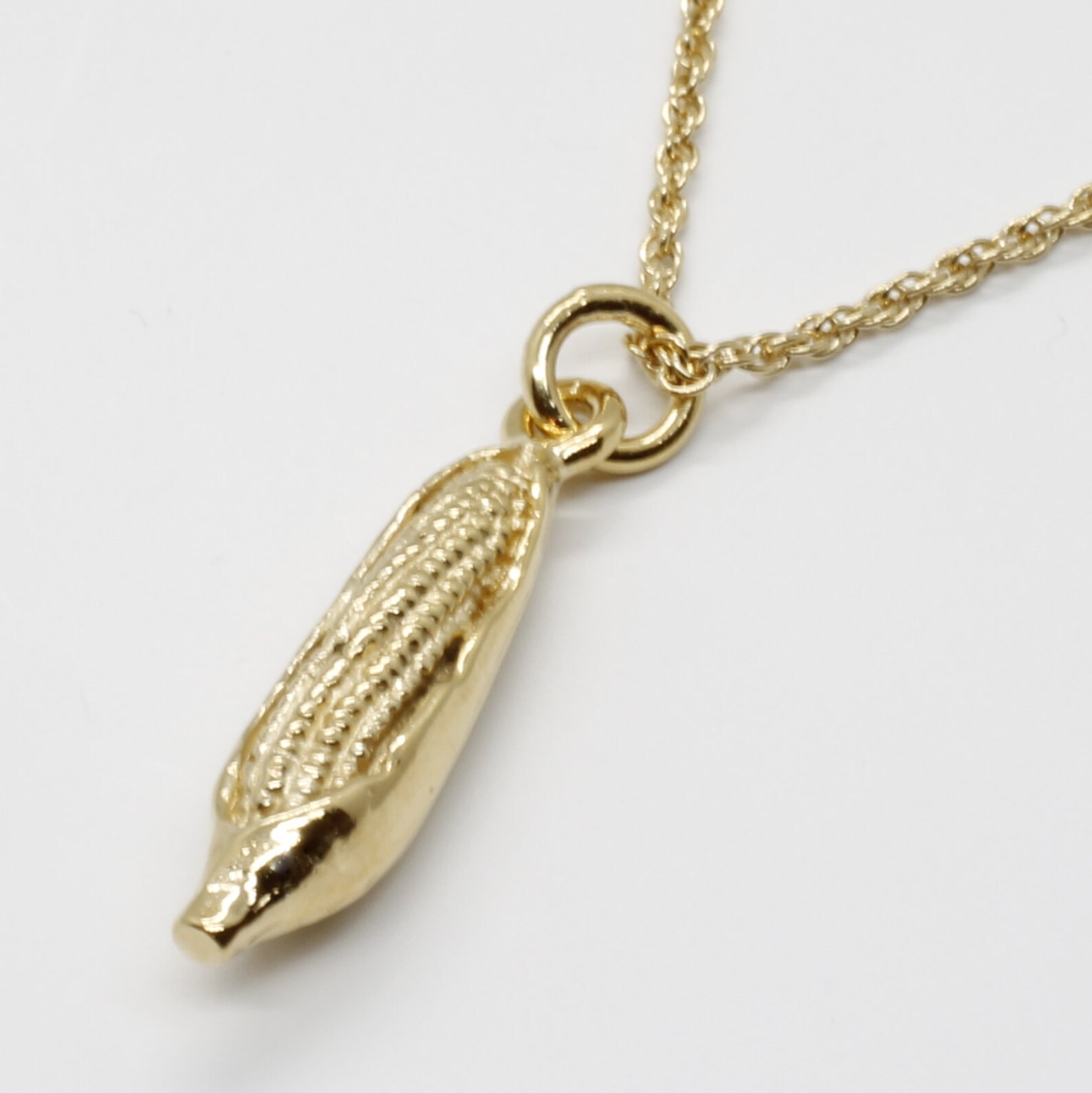 Gold Corn Cob Necklace Made in 14kt Gold Vermeil Corn Farmer - Etsy