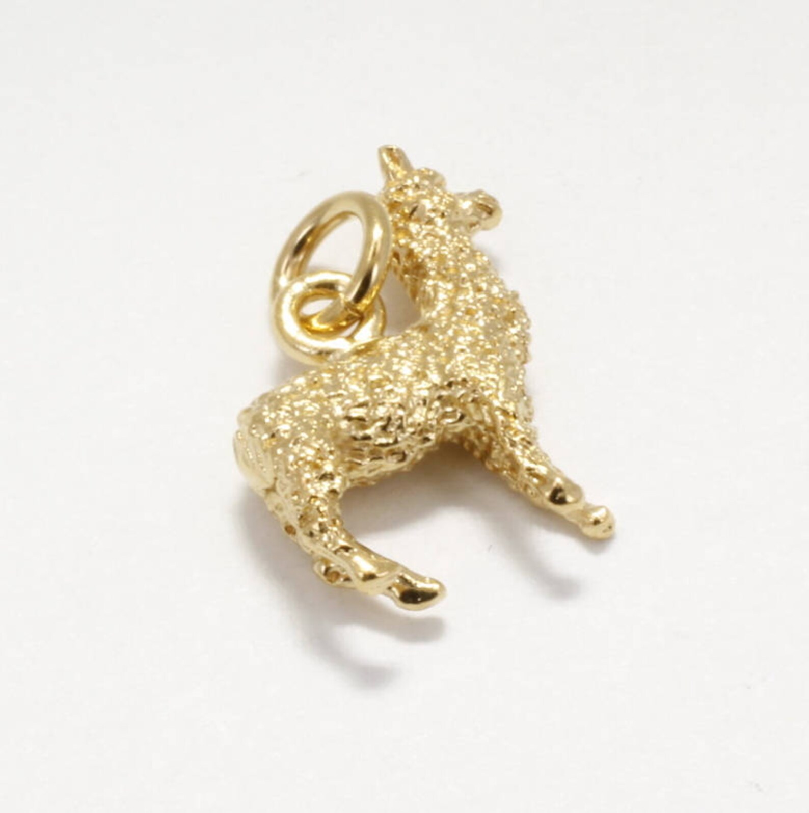 Alpaca Charm for Hersmall Three Dimensional 14kt. Gold - Etsy