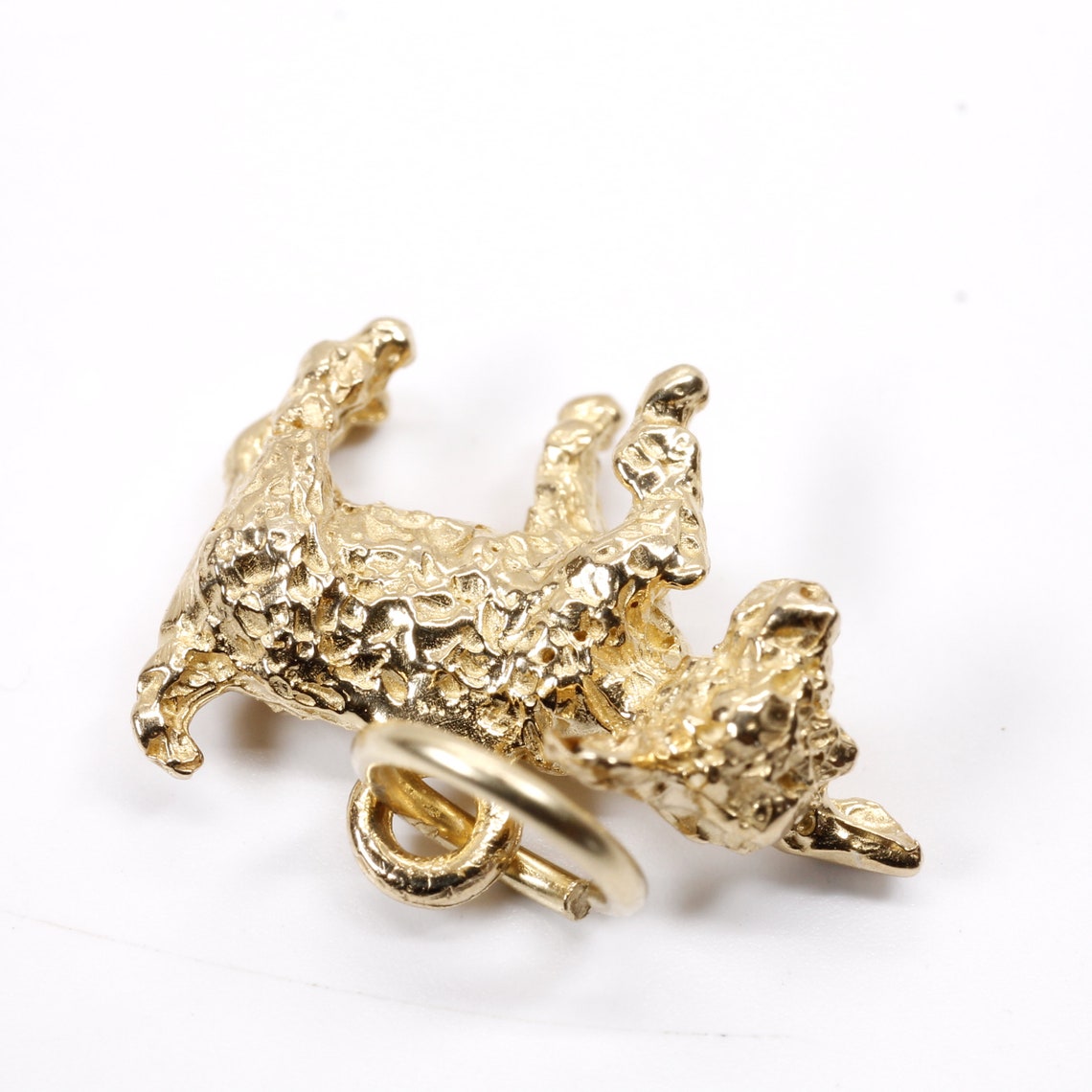 Gold Baby Goat Charm for Her Bracelet 14kt Solid Gold 3-D | Etsy