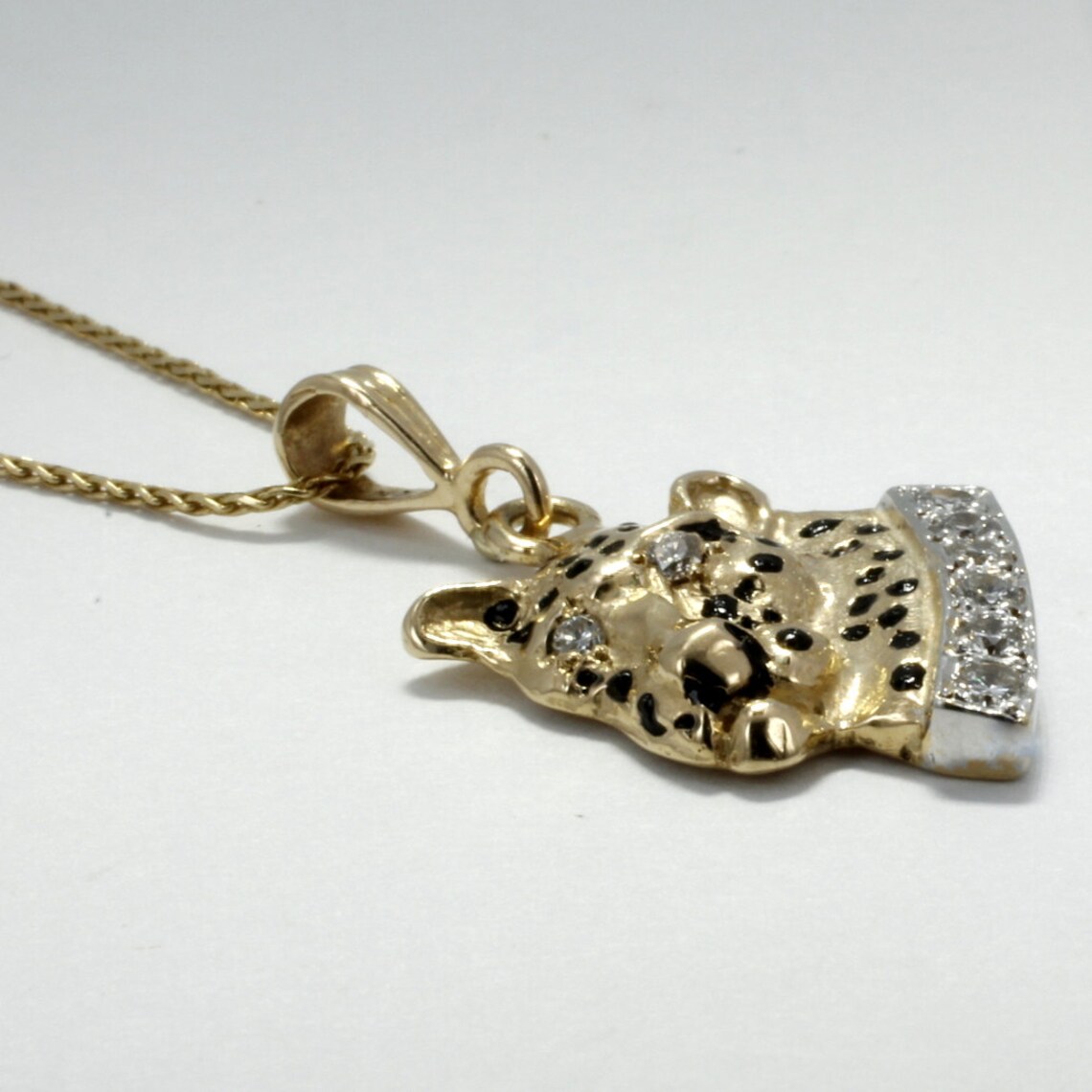 Jaguars Jewelry 14kt Gold Jaguar Necklace for Her Big Cat | Etsy