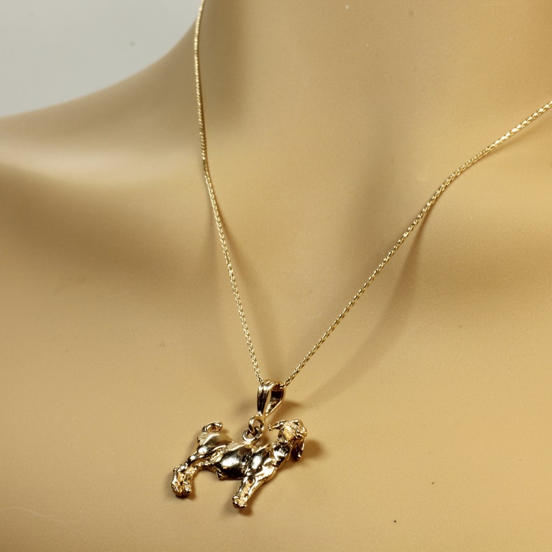 Gold Goat Necklace for Her 14kt Solid Gold Champion Boer Goat - Etsy