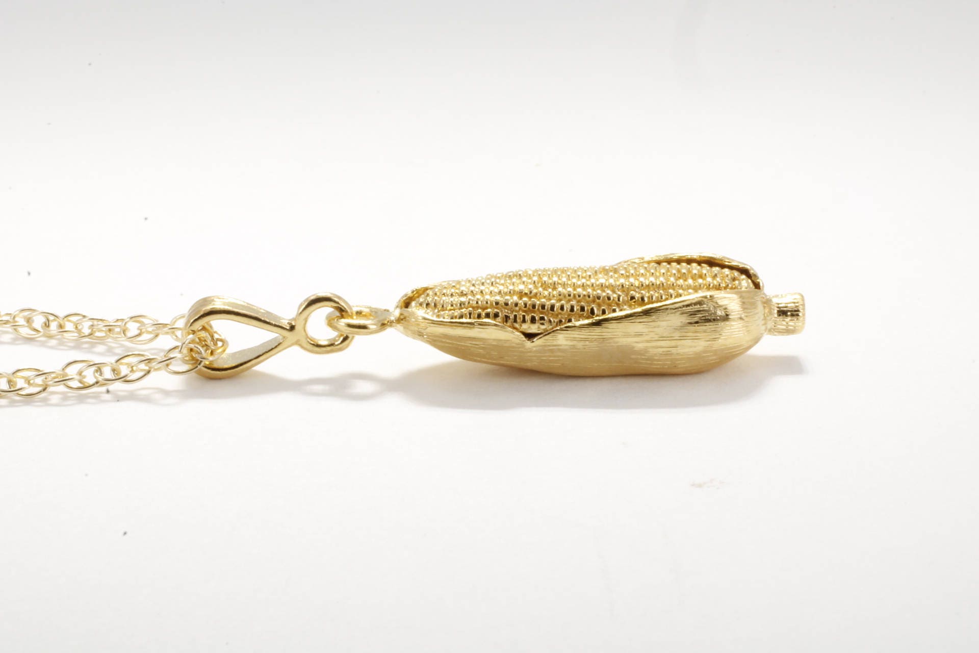 Large 14kt Gold Vermeil Corn Necklace Unique Corn Farmer Gold - Etsy