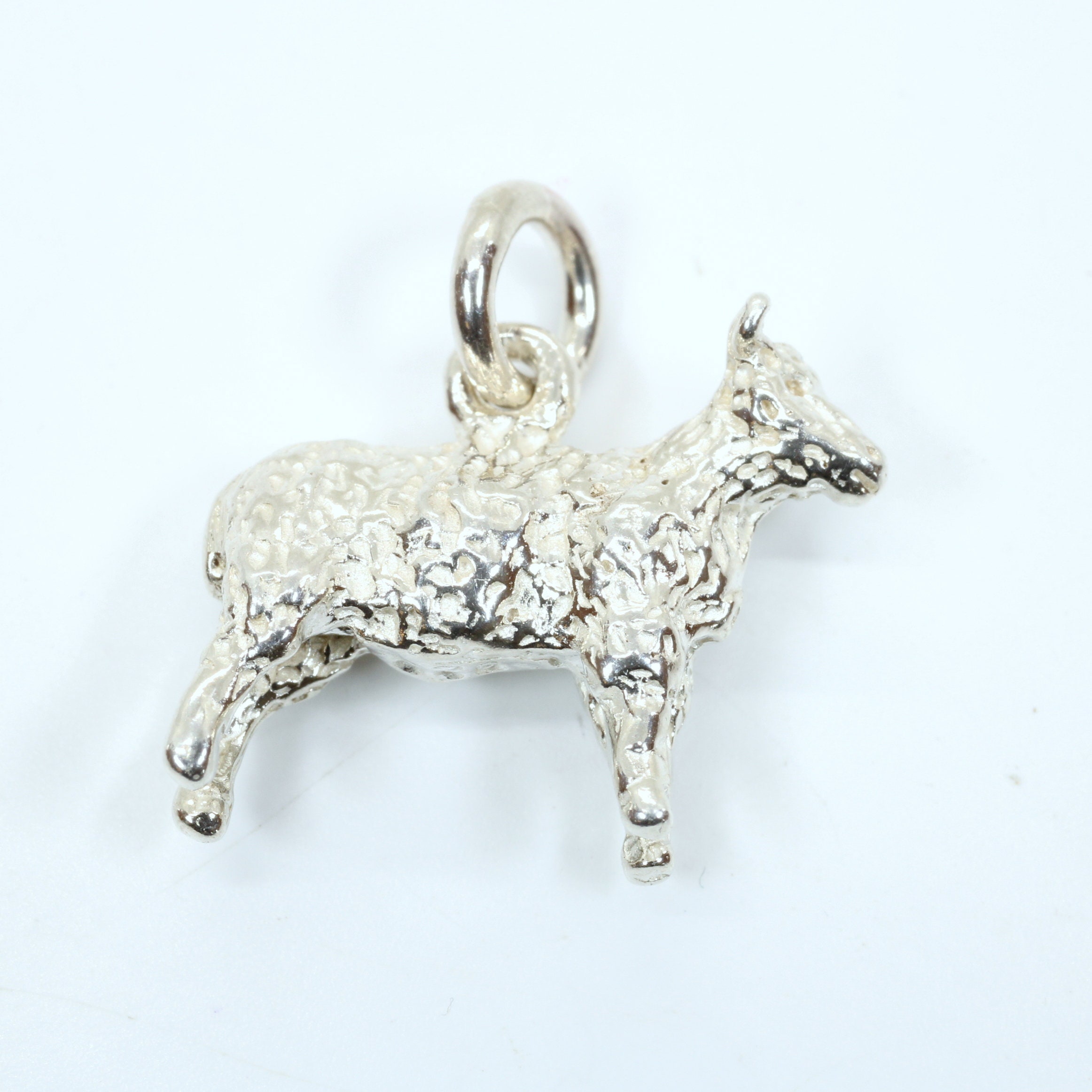 Silver Sheep Charm Solid 925 Sterling Silver Sheep Charm for - Etsy UK