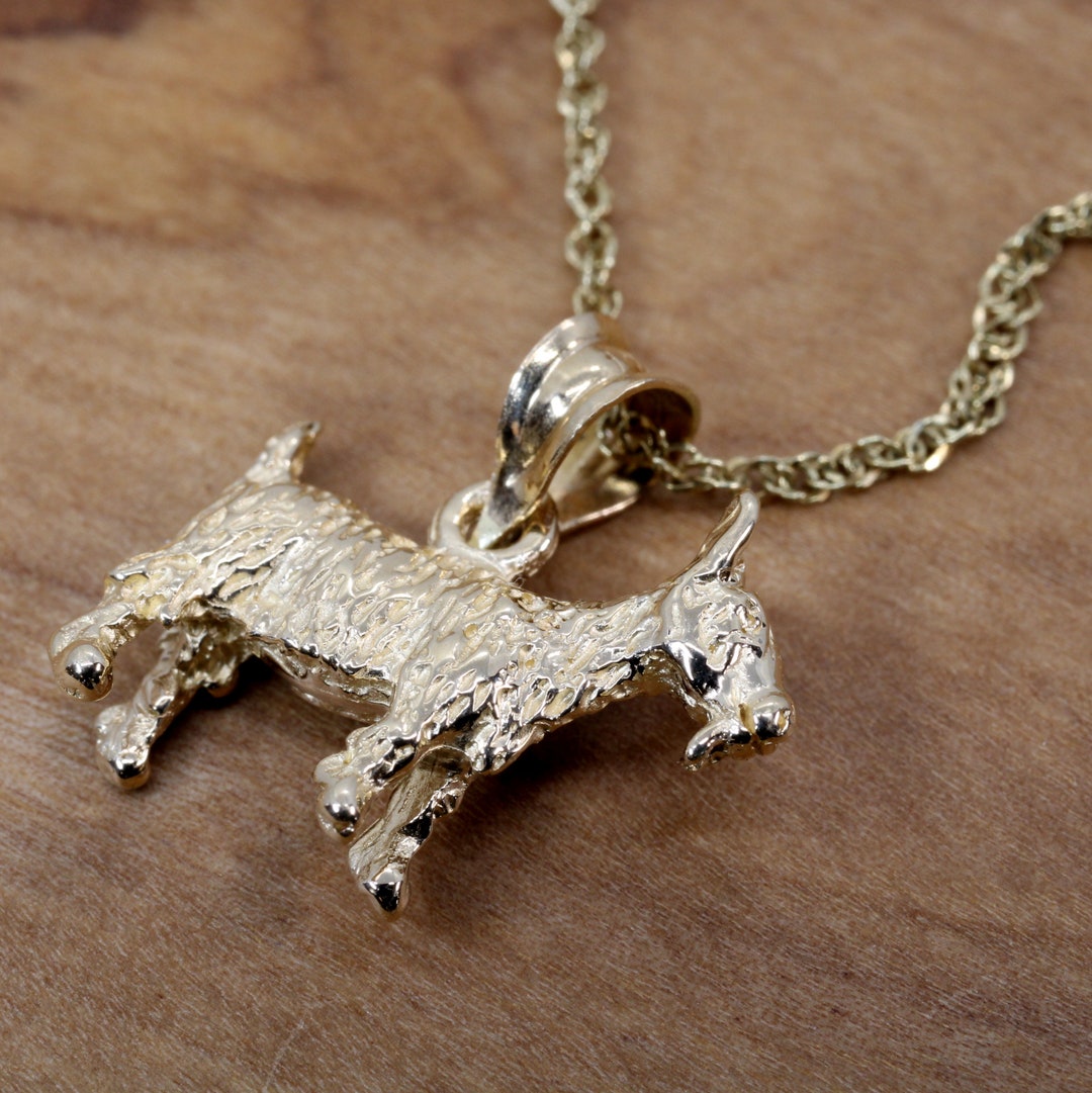 14kt Solid Gold Pygmy Goat Necklace: 3-D Goat Charm - Etsy