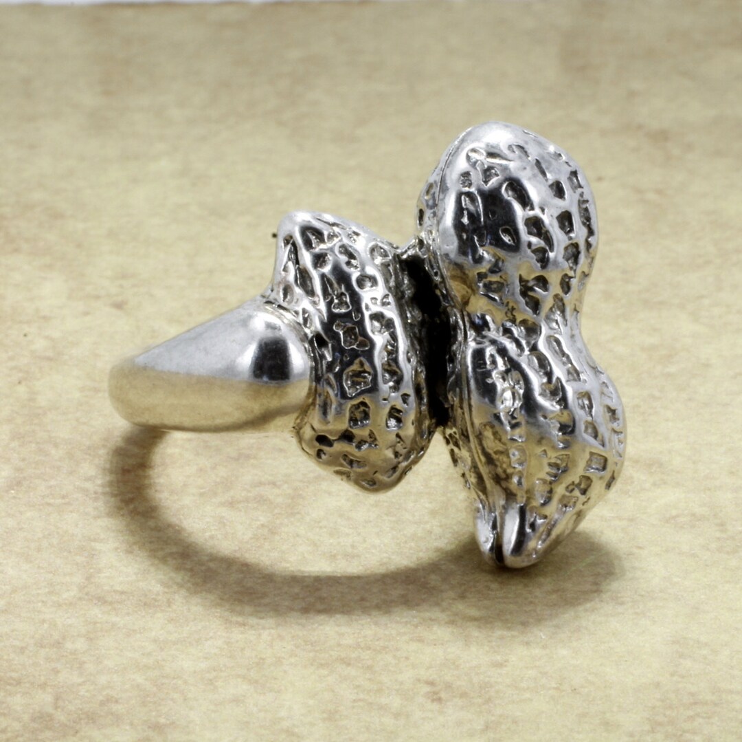 Peanut Ring , Large Sterling Silver Peanut Ring - Etsy
