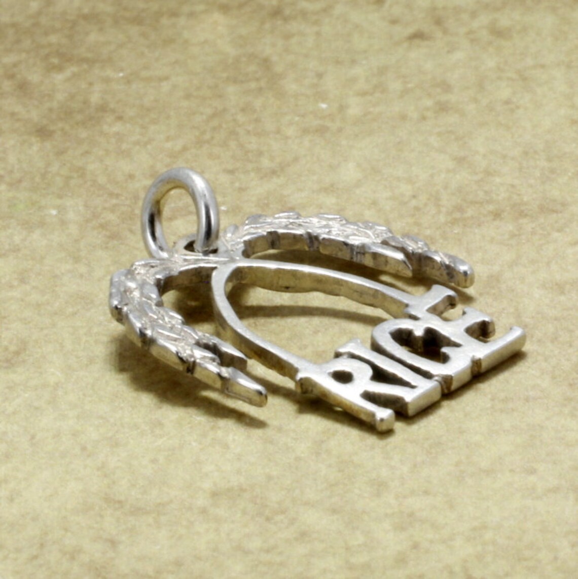 Rice Charm 925 Sterling Silver Rice Logo Charm | Etsy