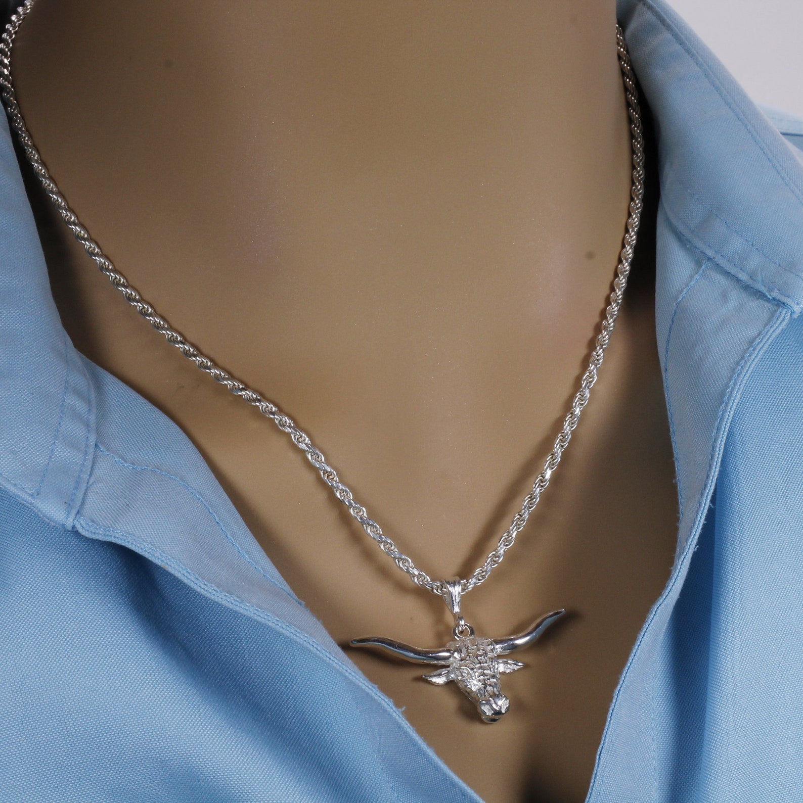 Mens Longhorn Necklace for Him or Hertexas Longhorn Logo | Etsy