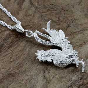 Silver Rooster Necklace With Large Three Dimensional 925 Sterling ...