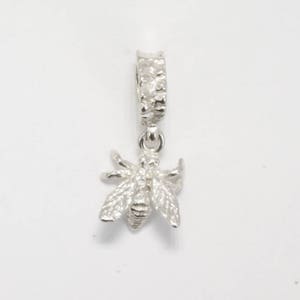 925 Sterling Silver Bee Charm, Honey Bee Slide Slide Charm, Beekeeping ...