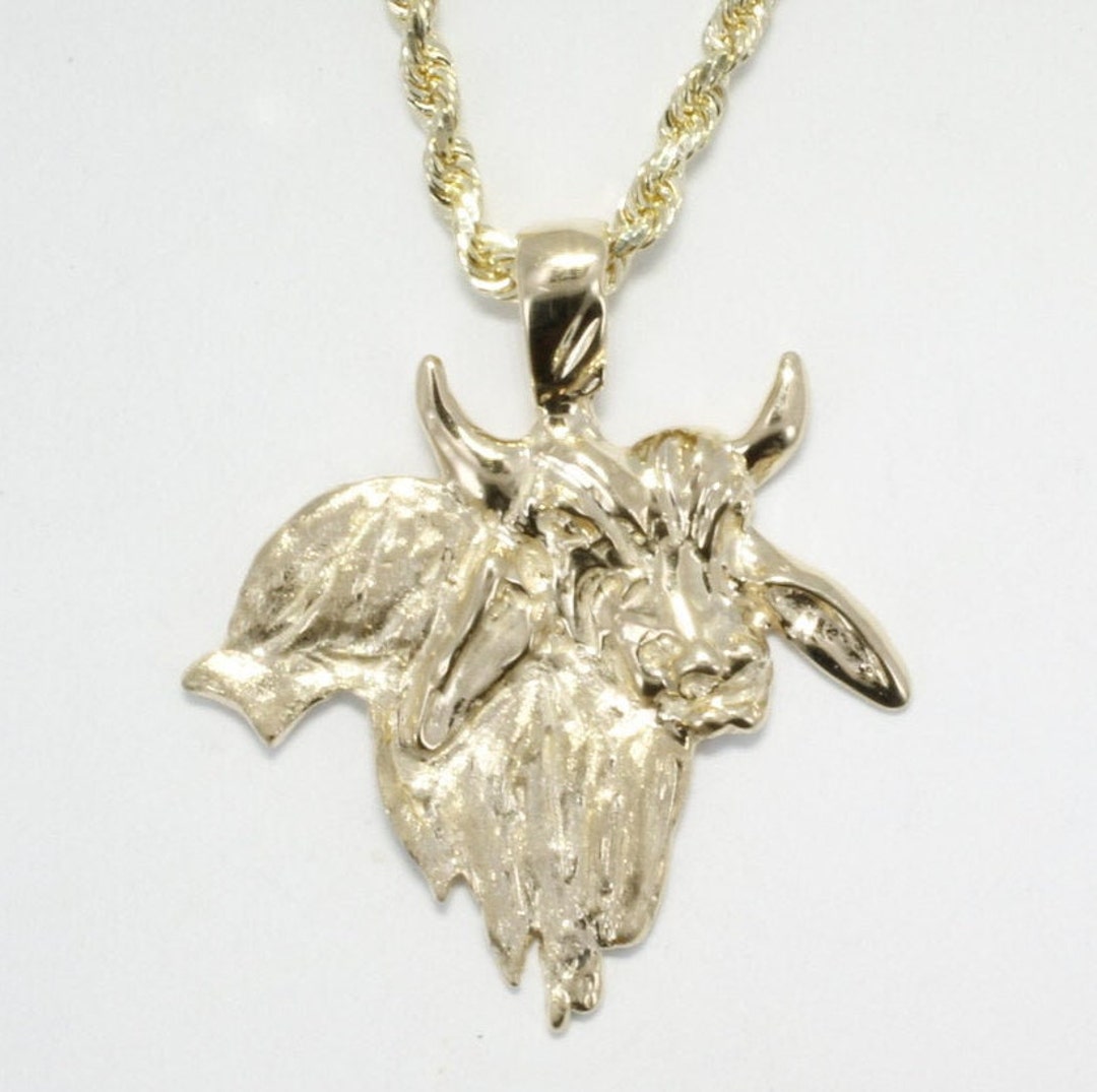 Bull Rider Gift, Gold Brahman Bull Necklace, Cattle Rancher Gift for ...