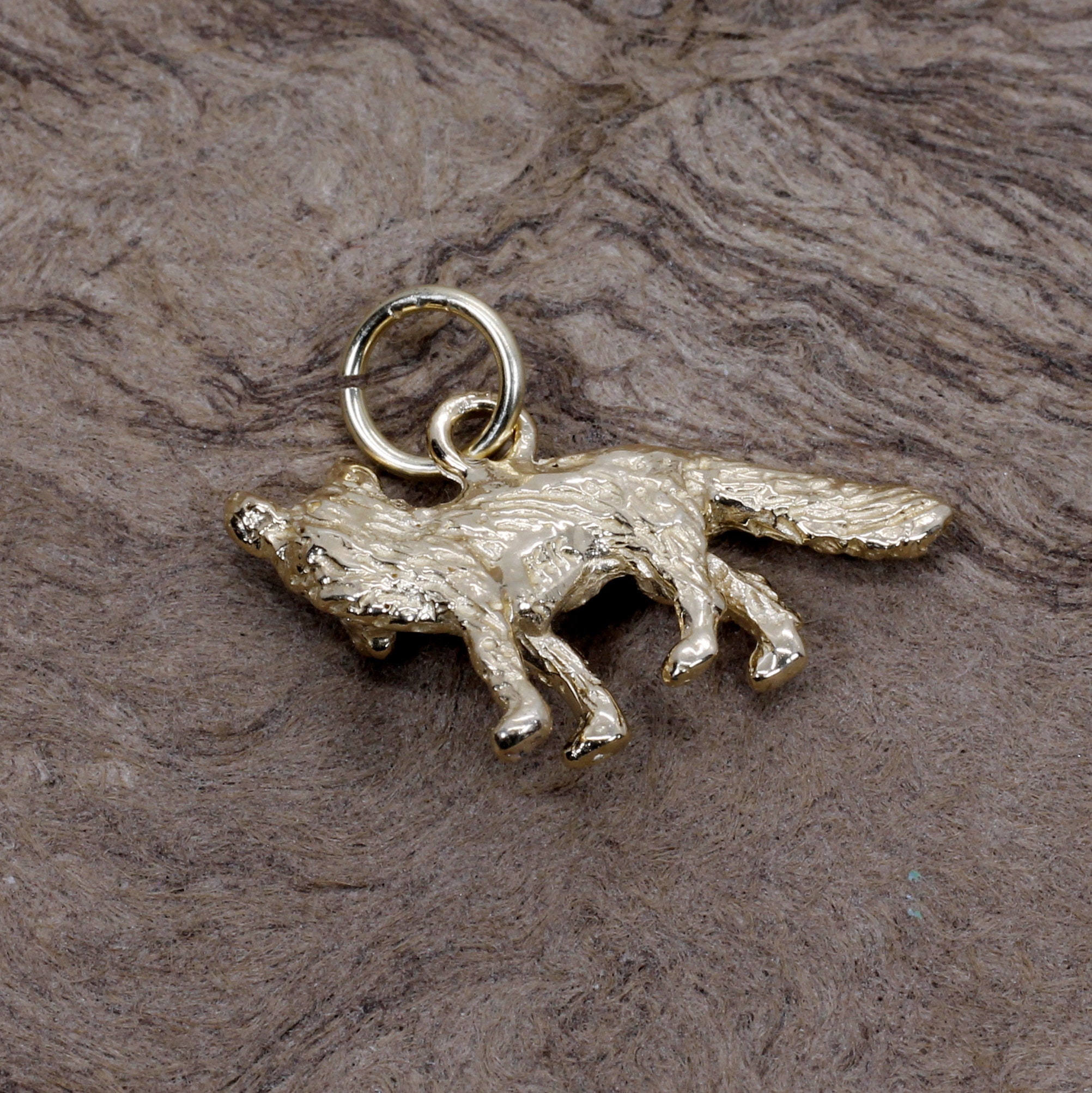 Gold Fox Charm for Her Charm Bracelet 14kt Solid Gold 3-D Fox - Etsy UK