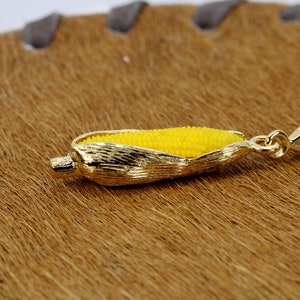 Gold Vermeil Corn Necklace: Unique Yellow Cob Pendant All Precious ...