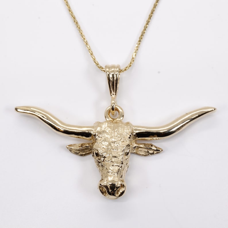 Gold Longhorn Necklace for Him or Hertexas Longhorn Logo - Etsy UK