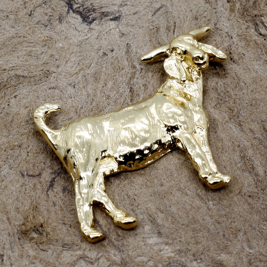 Gold Vermeil Boer Goat Tie Tack: Sterling Silver Lapel Pin All Precious ...