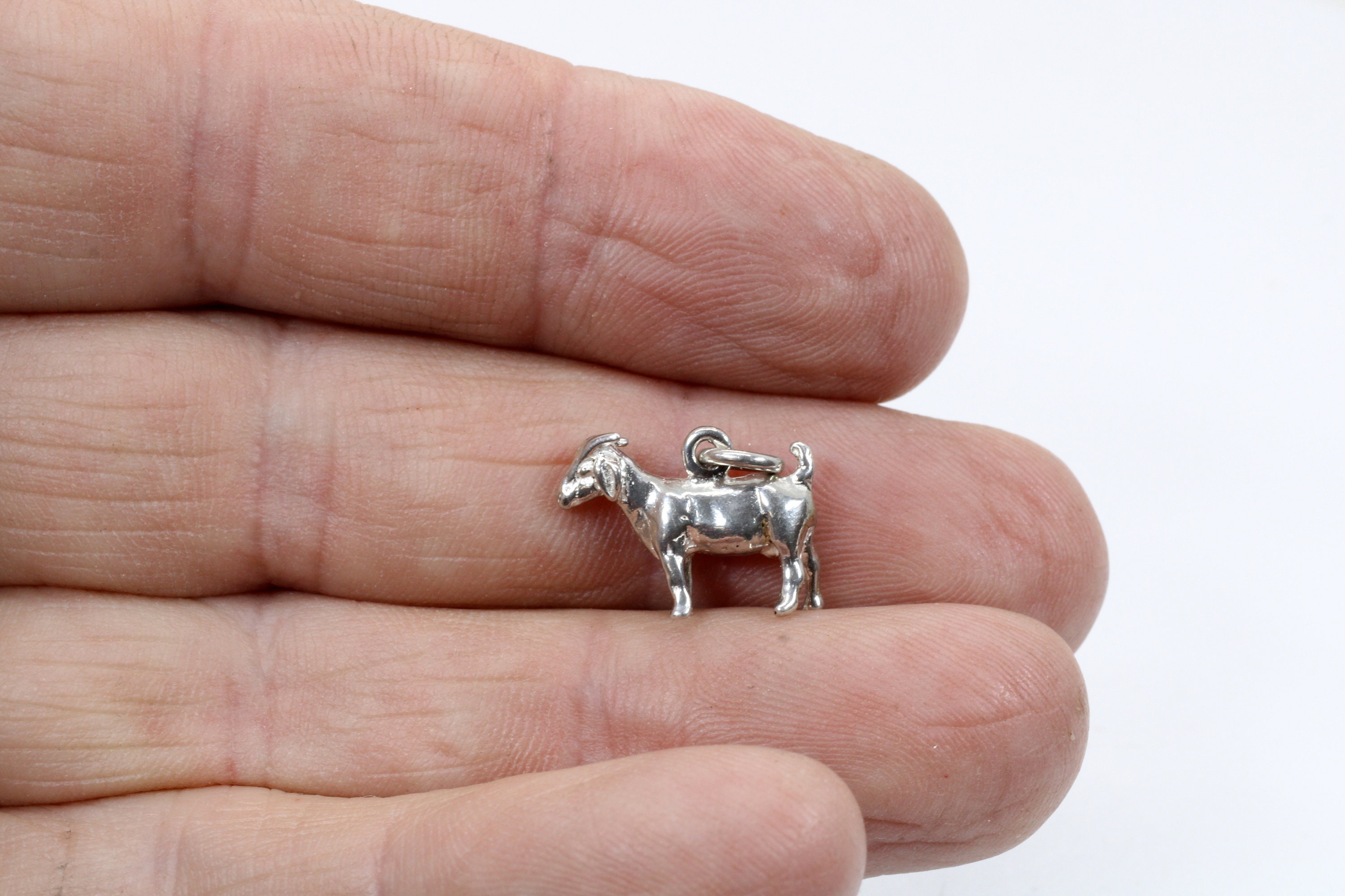 Silver Goat Charm for Her 925 Sterling Silver Boer Goat - Etsy