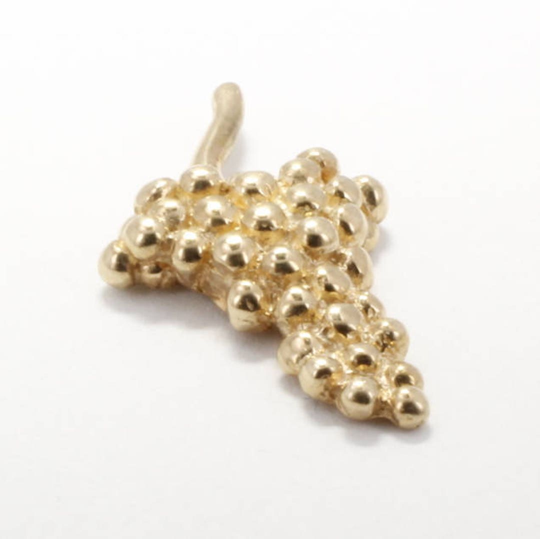 Grape Gift for Him, Grape Tie Tack for Man, 14kt Gold Grape Cluster Tie ...
