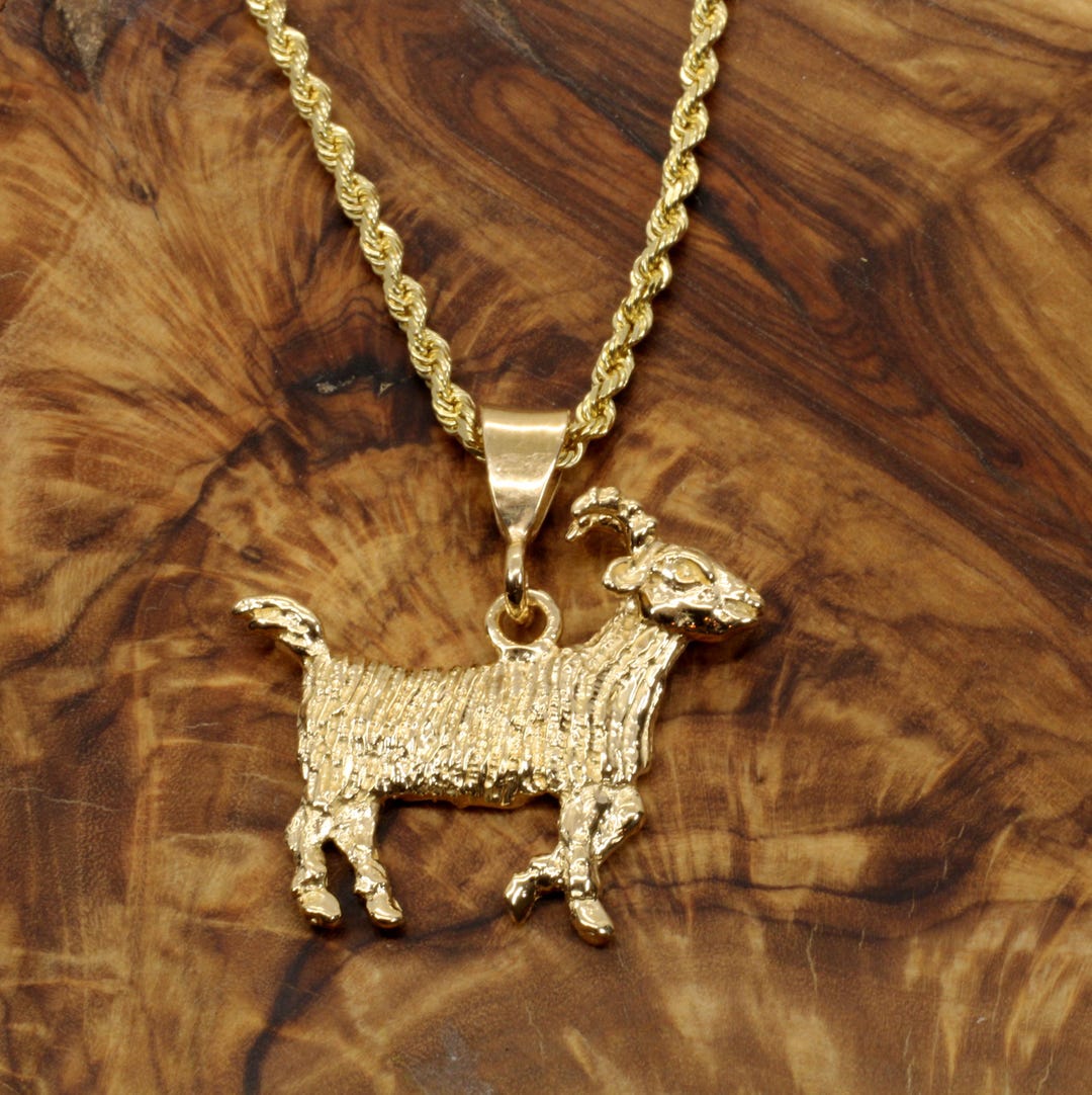 14kt Solid Gold G.O.A.T. Necklace: Greatest of All Time Gift - Etsy