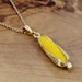 Gold Vermeil Corn Necklace: Unique Yellow Cob Pendant All Precious ...