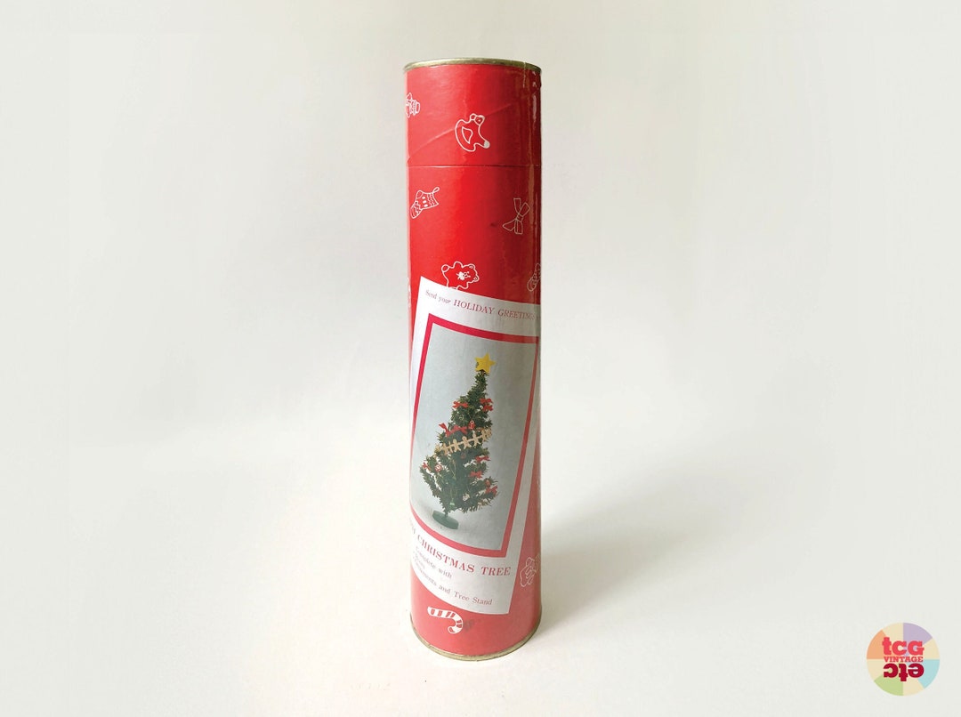 Vintage Christmas Tree in a Tube Card, Mail-a-tree Gift, Holiday ...