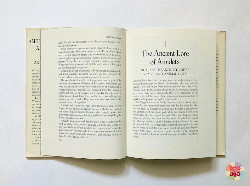 Vintage 1975 Amulets Talismans & Fetishes Book + Dictionary of Amulets ...