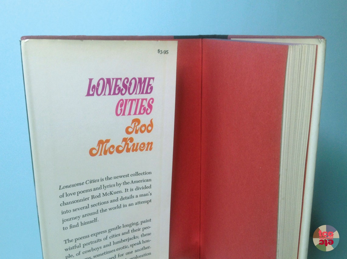 1968 Lonesome Cities Rod Mckuen Love Poems Ode to Cities - Etsy
