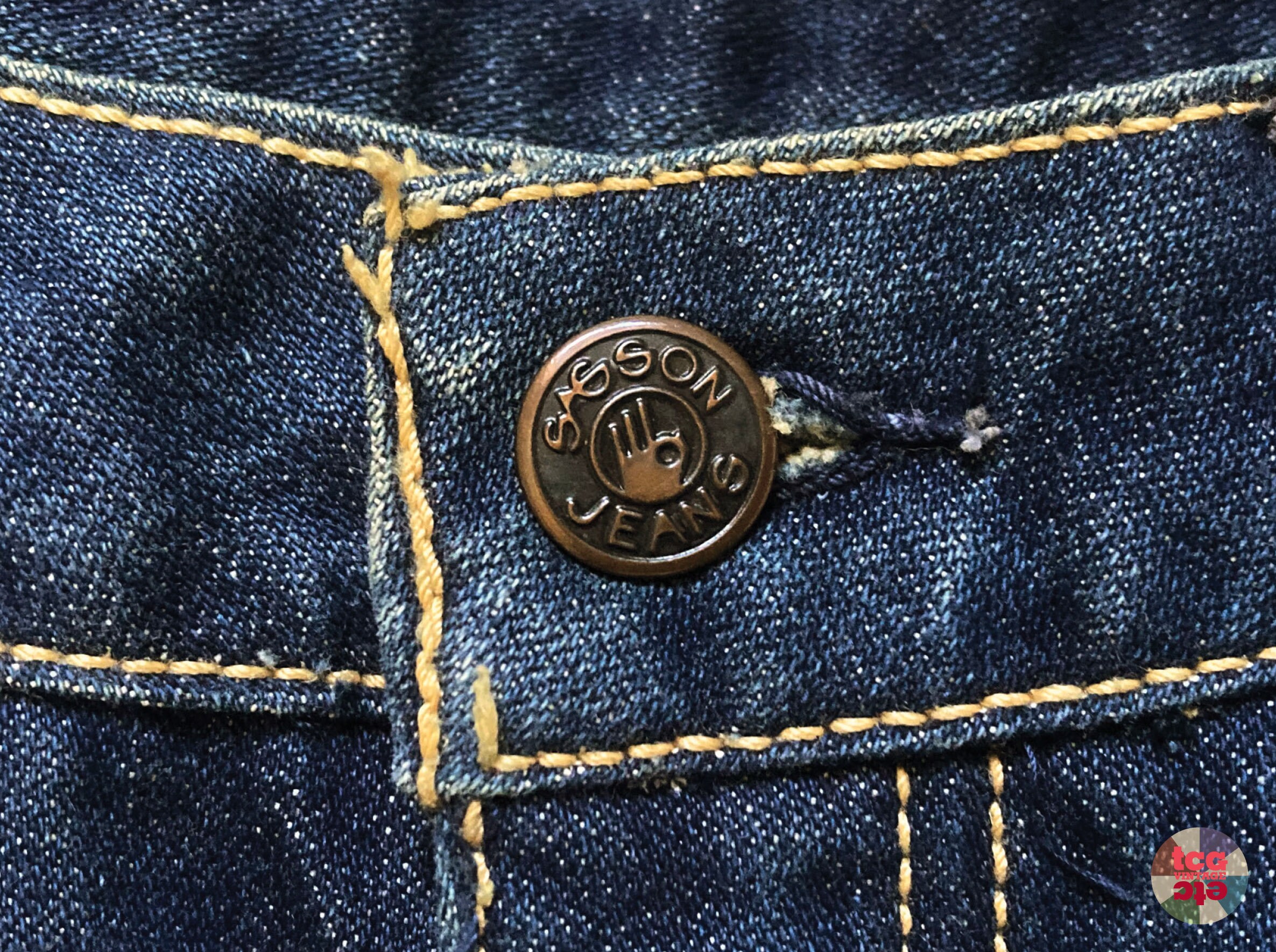 1981 Sasson Jeans, Indigo Blue Denim, High Rise, Relaxed, Tapered Legs ...