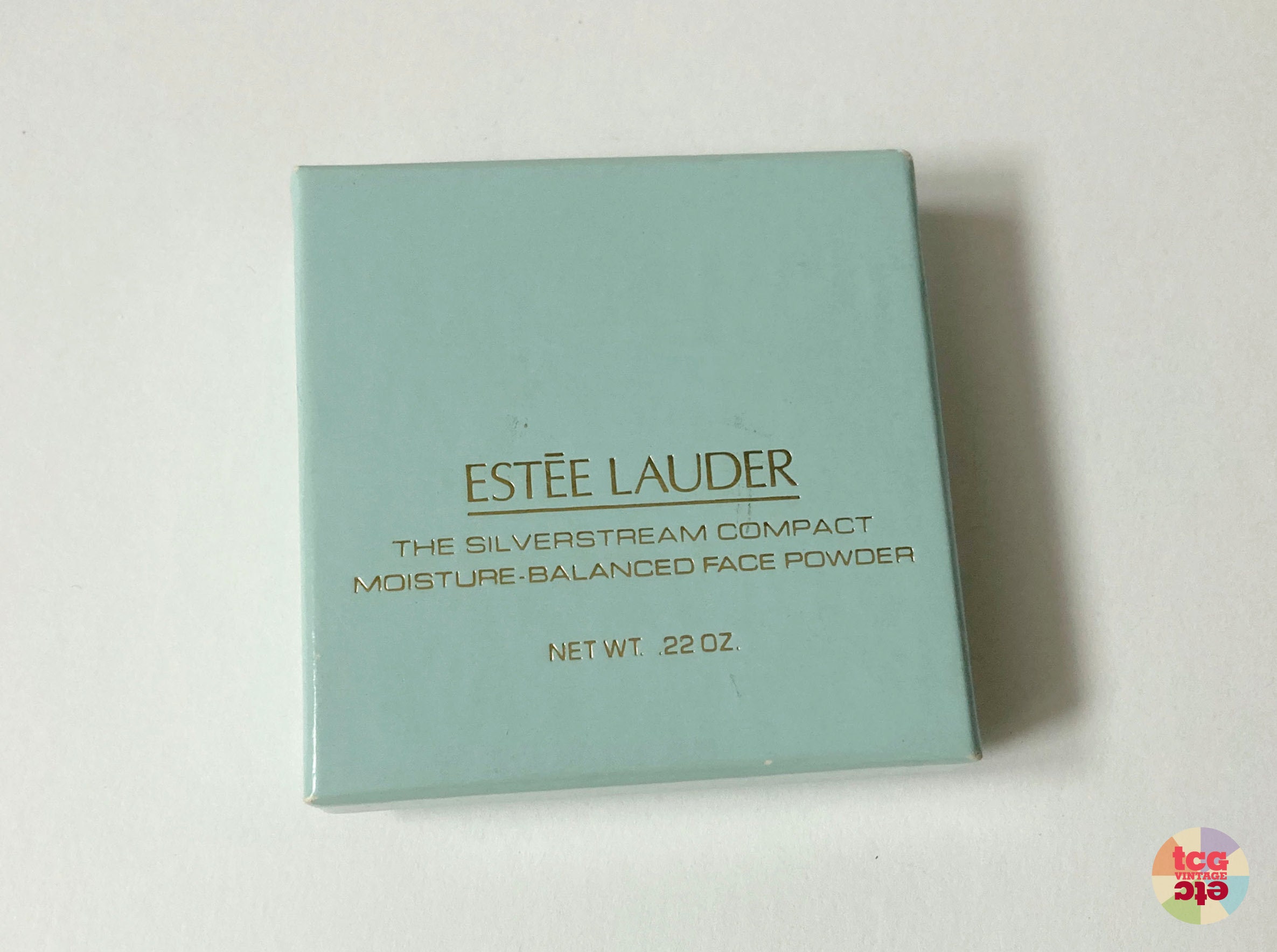 1980s Estée Lauder Silverstream Compact Gift Set, Blue Soft-slip Pouch ...