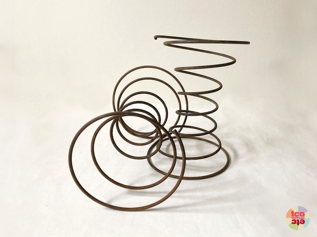 1940s Rustic Coils, Set of 2, Steel Chair Springs, Midcentury Hardware ...