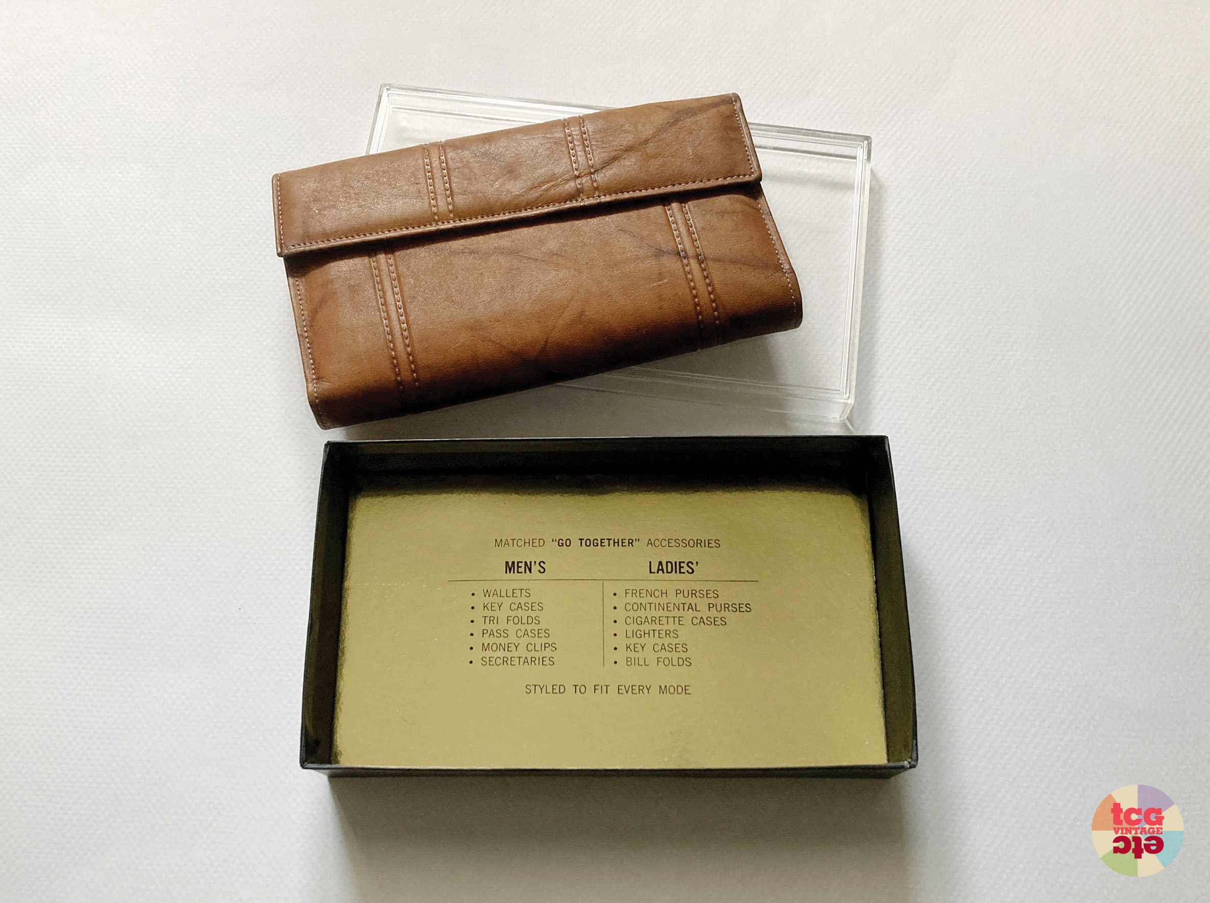 Vintage 1970s Di Lido Cowhide Leather Wallet: Coin Purse Billfold in ...