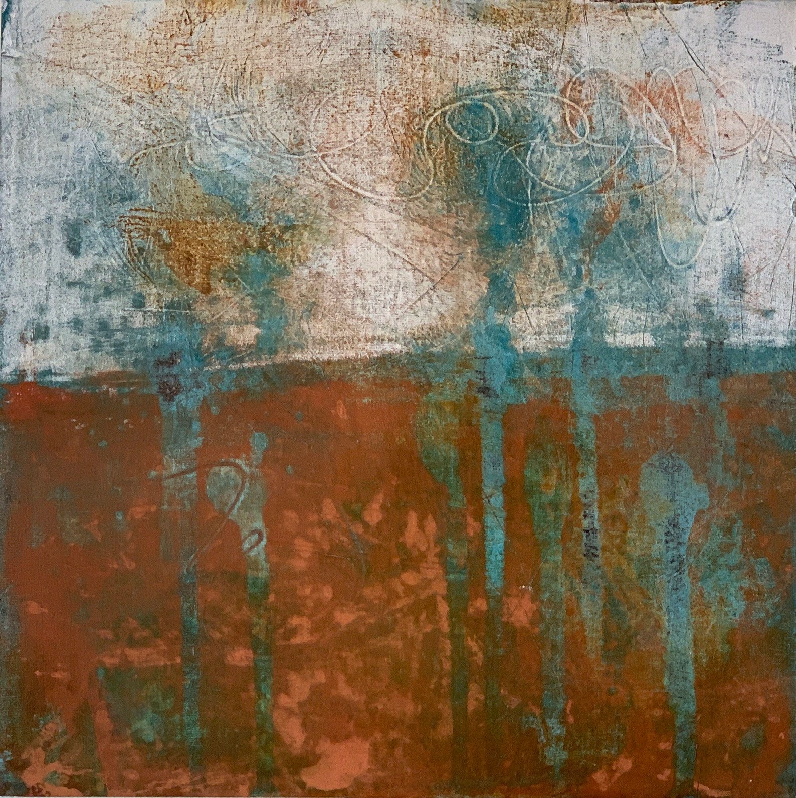 Deep Roots Abstract Painting Set Set of Two Abstract Cold | Etsy